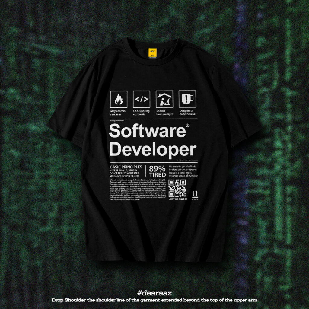 Software Developer T-Shirt | Premium Cotton | AAZ Bangladesh